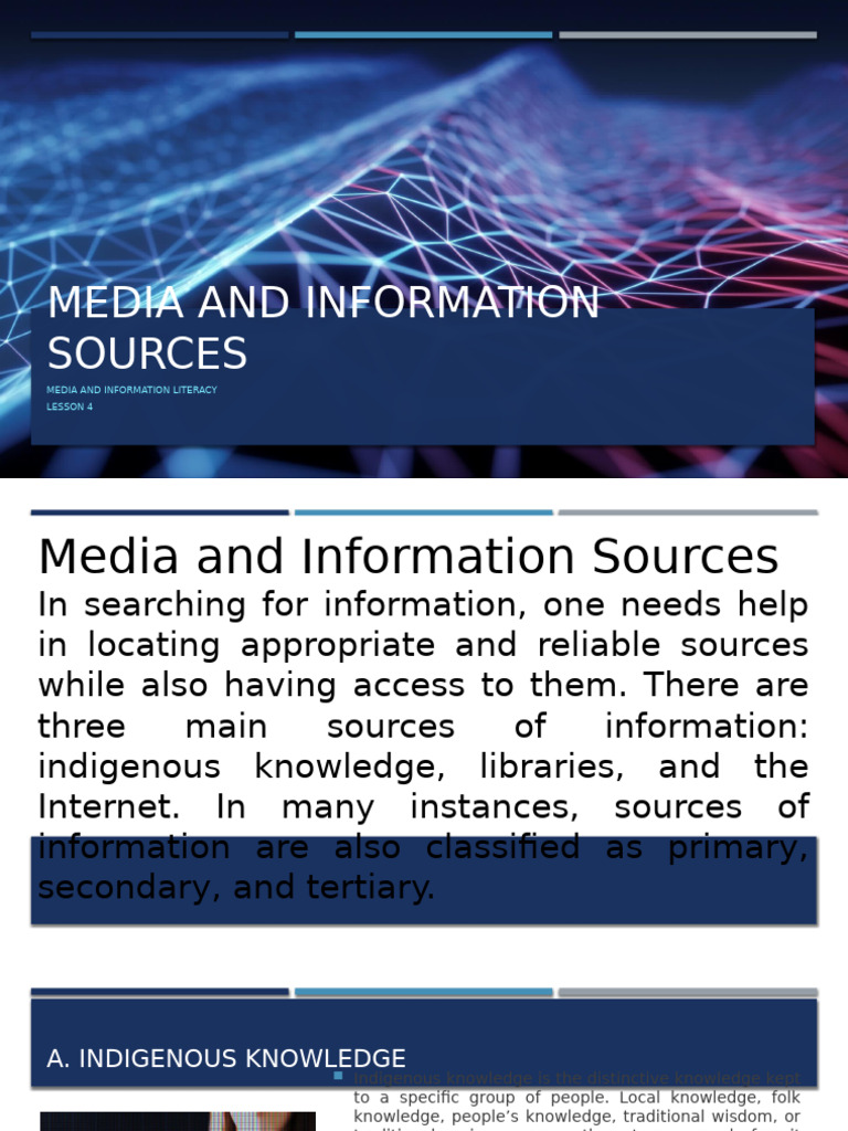 Q1 - L4 - Media and Information Sources | PDF | Libraries | Computer ...