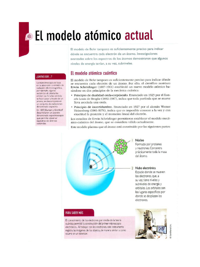Tema El Modelo Atomico Actual25 | PDF
