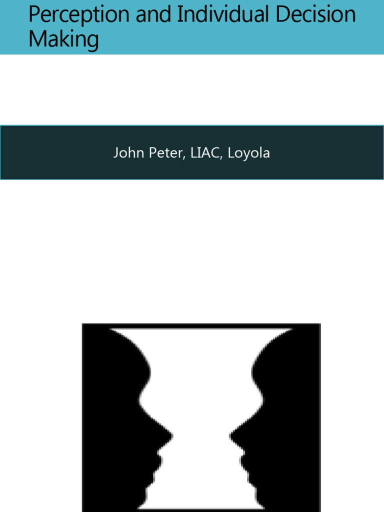 Perceptions and Decision Making-Jp11223 | PDF | Perception | Decision ...