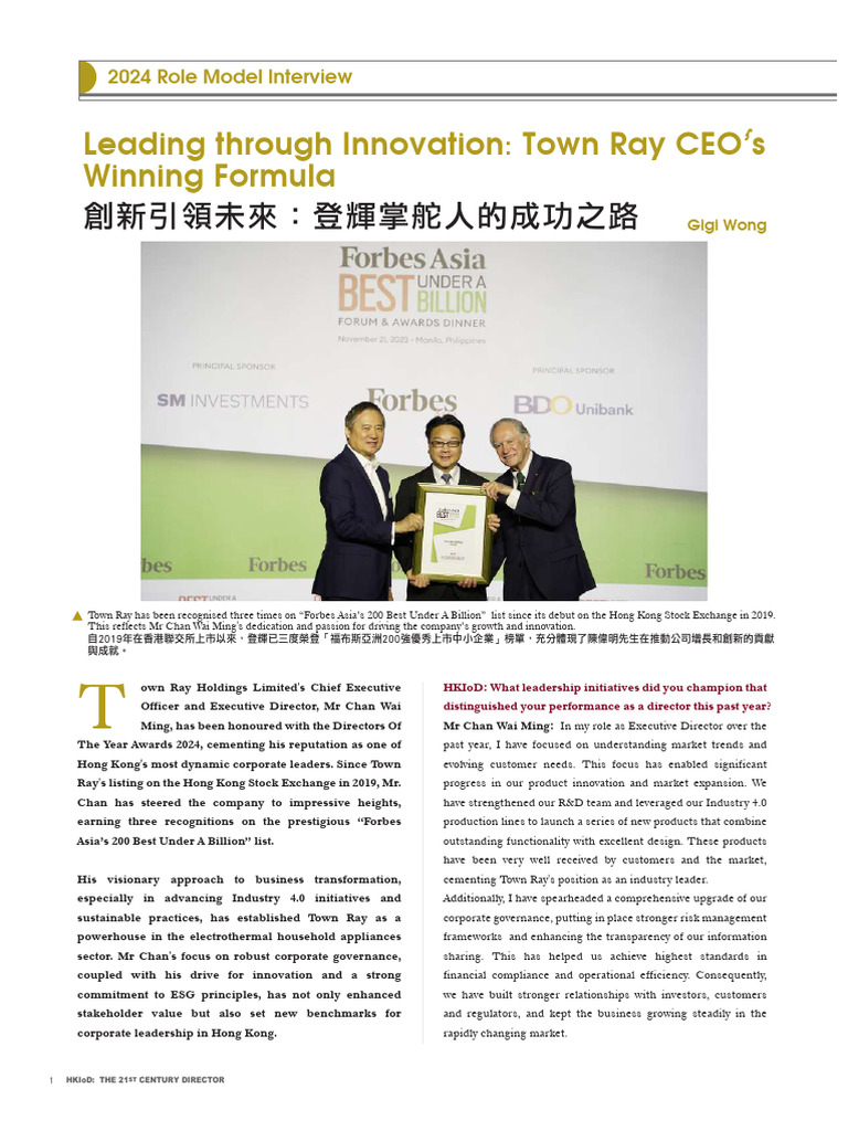 MR Chan Wai Ming Town Ray Holding DYA v1 Compressed 3 | PDF | Governance | Business