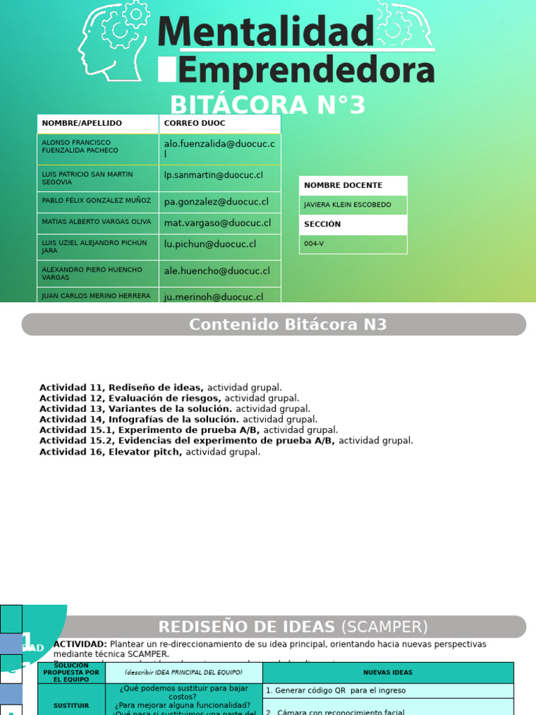 Bitácora EA3 Mentalidad Emprendedora | PDF | Aplicación movil | Experimentar