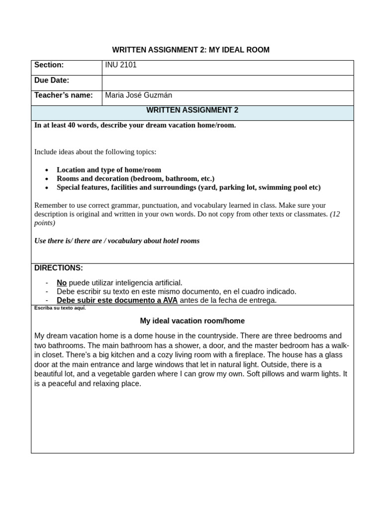 Written Assignment 2 Inu 2101 Final | PDF