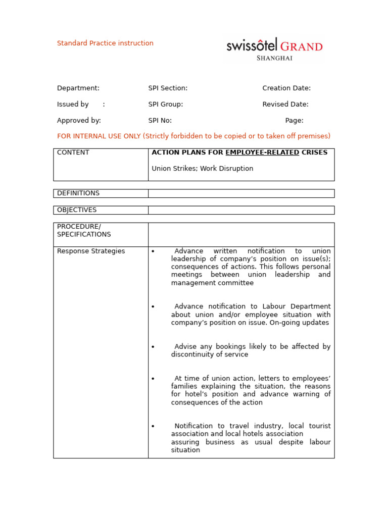 Employee Related Union Strikes | PDF