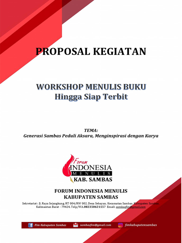 Proposal Kegiatan Workshop Menulis Buku | PDF
