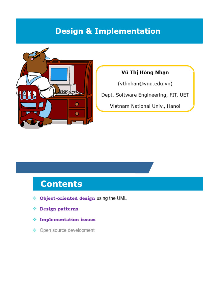 10-Design & Implementation | PDF | Software Development | Integrated Development Environment