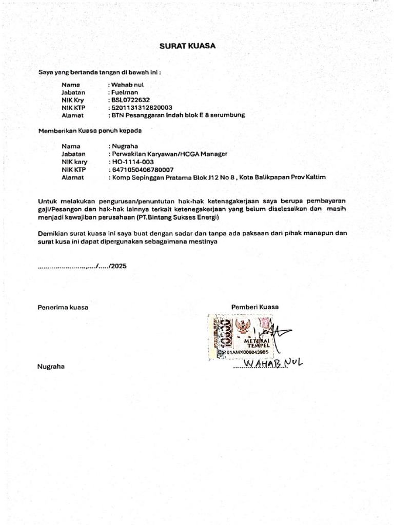 Surat Kuasa | PDF
