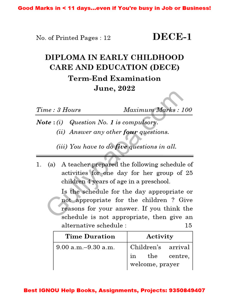 DECE DECE 01 English Hindi June 2022 | PDF | Sociolinguistics | Cultural Geography
