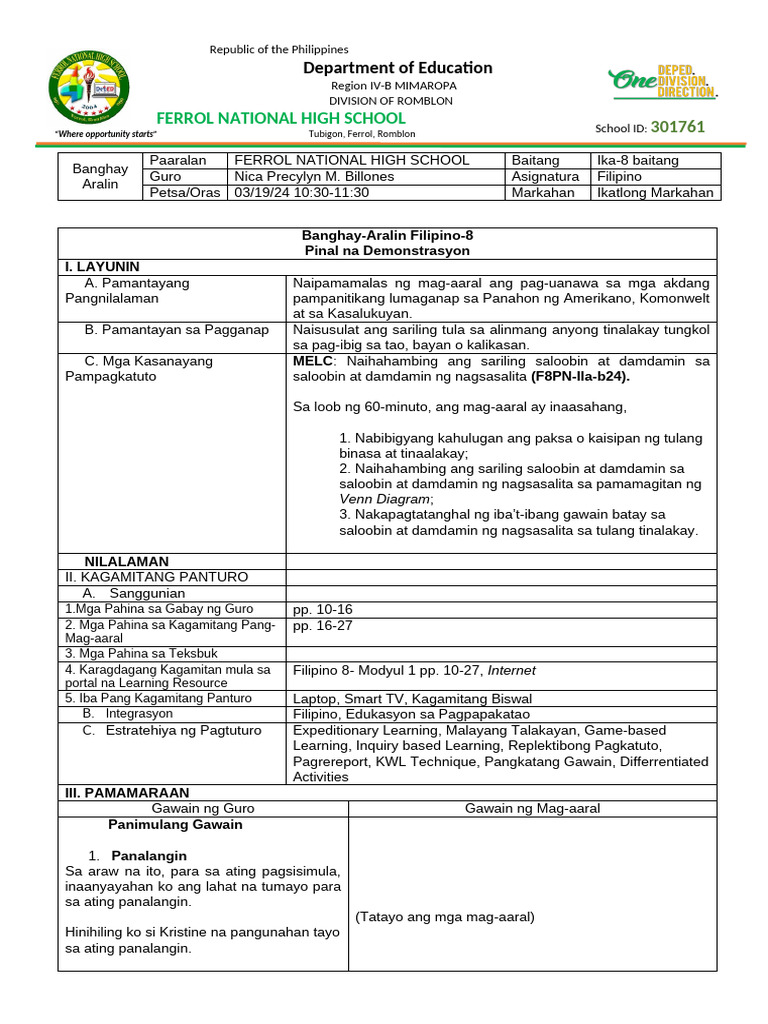 Nica DLP Final Demo Final | PDF