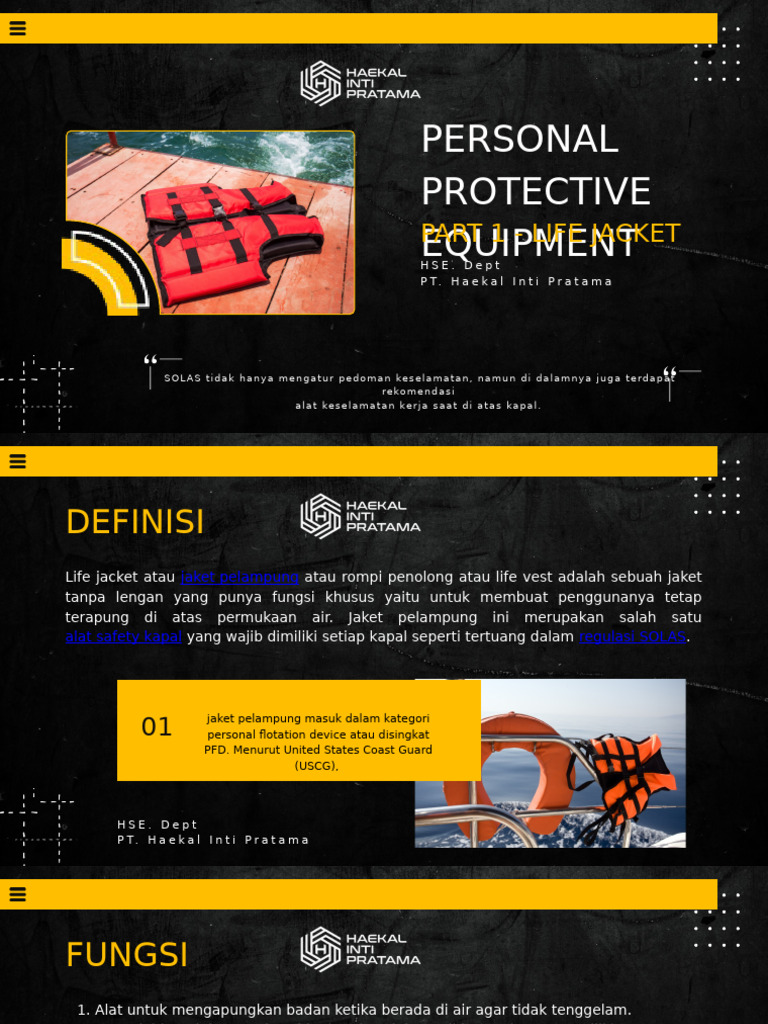 Panduan Lengkap Life Jacket di Kapal | PDF