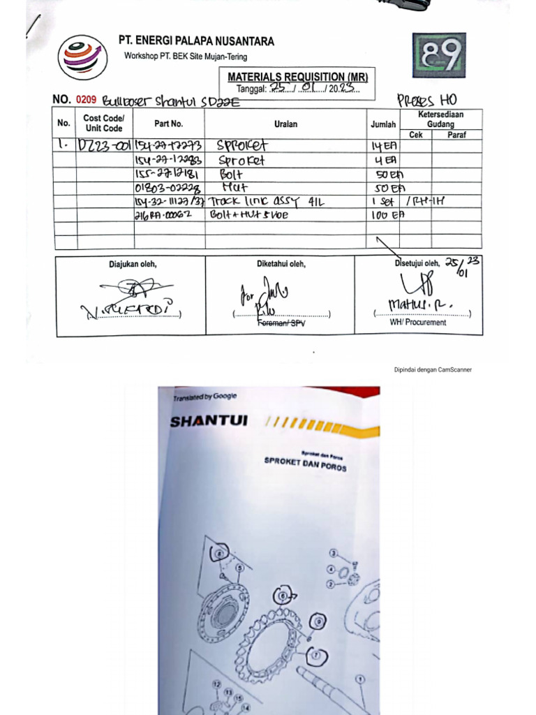 MR Bulldozer Shantui SD22E (Sproket-Tracklink) | PDF