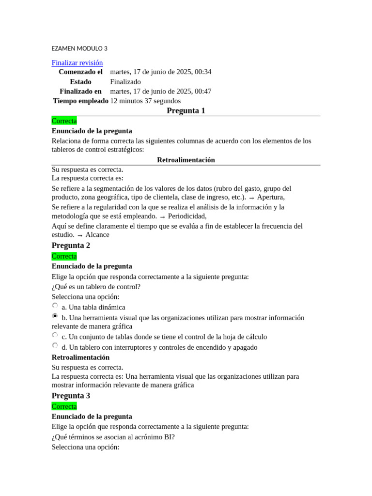 Prueba Control de Acceso Módulo 3 | PDF | Inteligencia de negocios ...