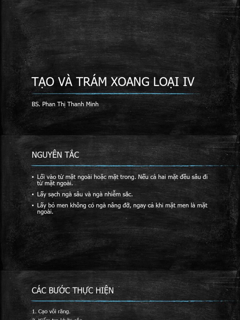 T o Và Trám Xoang Lo I IV | PDF