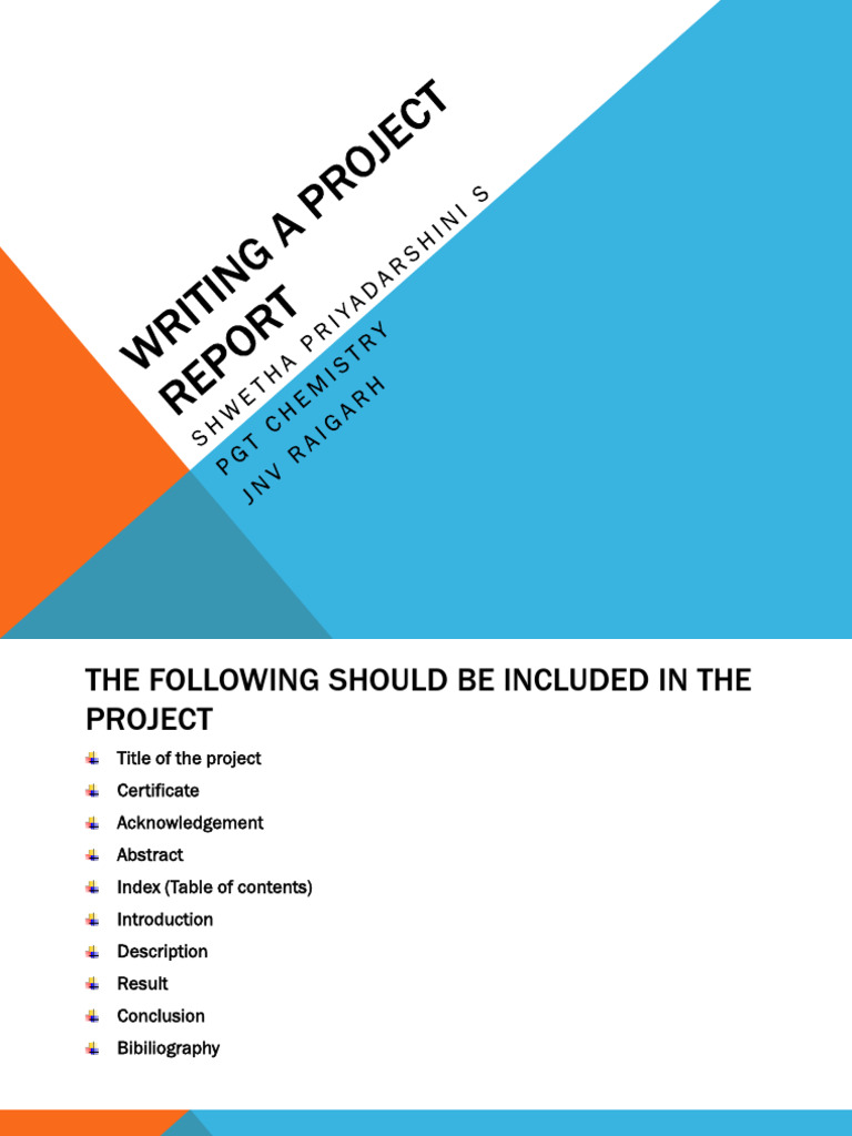 Writing A Project Report | PDF