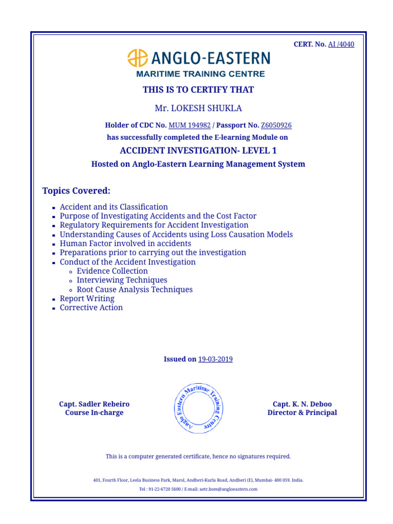 Project Completion Certification Find The | PDF