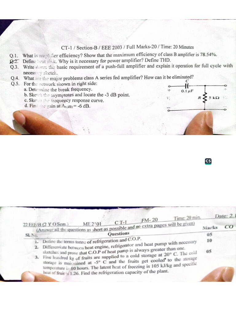 CT Question Sec-B (Asad) | PDF