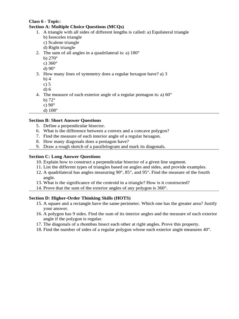 Understanding Elementary Shapes WORKSHEET | PDF