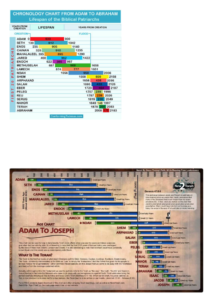 Chronology Chart Adam To Abraham | PDF