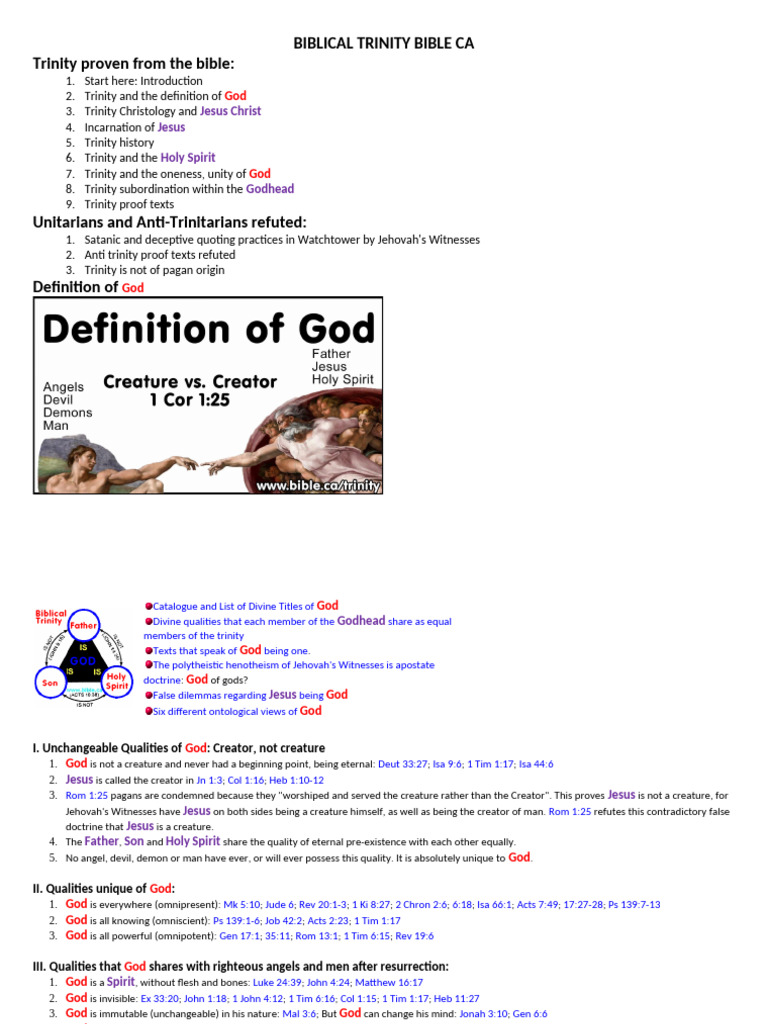 Biblical Trinity Bible Ca | PDF | Trinity | Names Of God