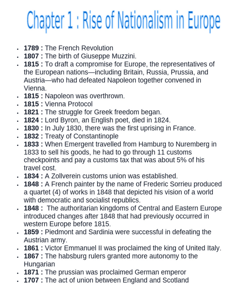 Key Events in European History Timeline | PDF