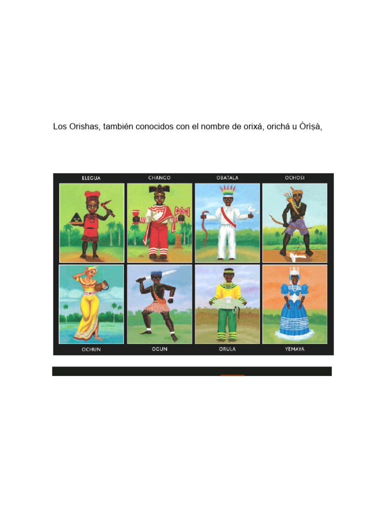 Descubre Todo Sobre Los Orishas en La Mitologia Yoruba | PDF | Santeria