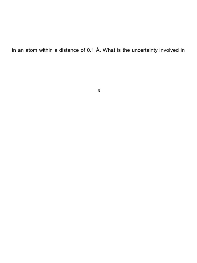 Numerical Problems on Uncertainty Principle | PDF