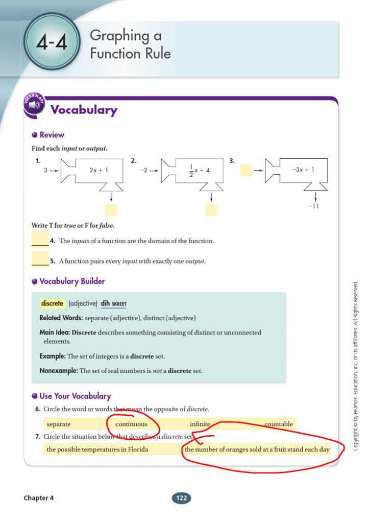 4-4 Graphing A Function Rule | PDF | Function (Mathematics) | Cartesian ...