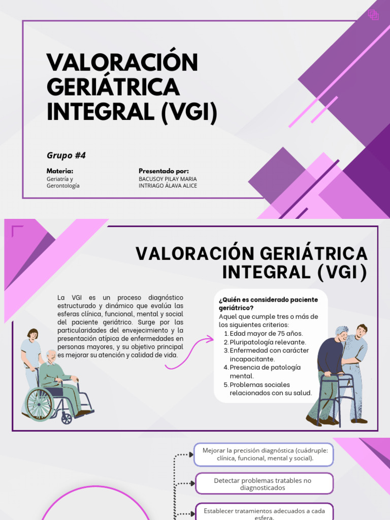 GRUPO 4 - Valoración Geriátrica Integral (VGI) | PDF | Trastorno depresivo mayor | Demencia