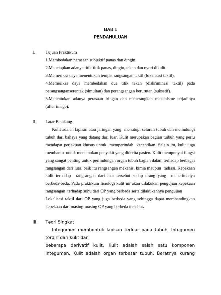 Pendahuluan Fisiologi Kulit (Ven) | PDF