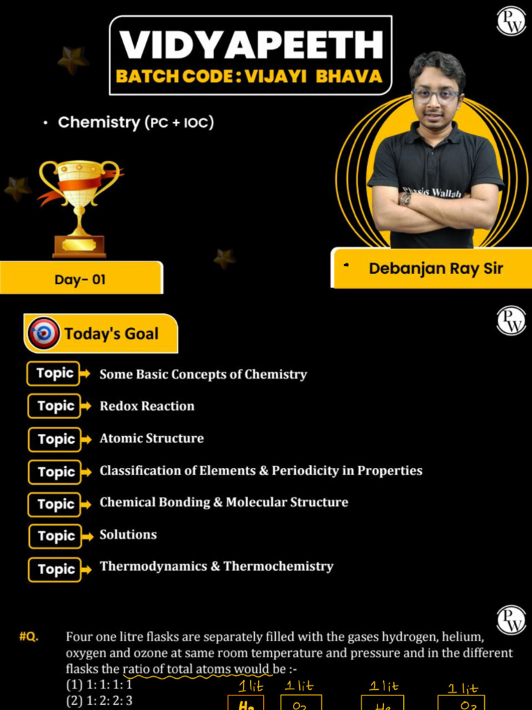 DAY-1 PPT PC + IOC Chemistry NEET Devendra Gurjar | PDF