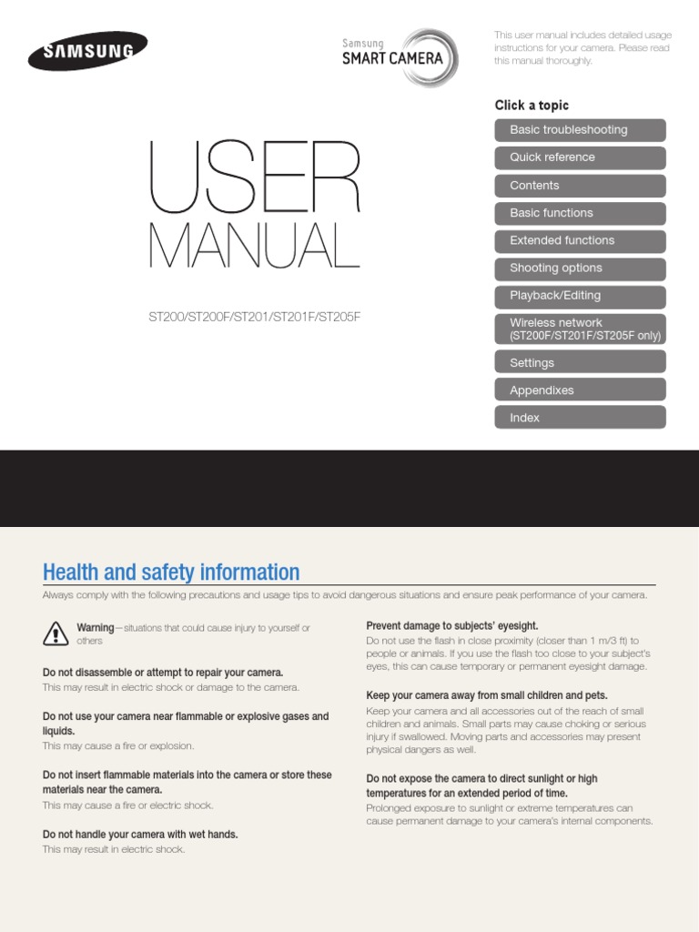 Samsung Camera ST200F English User Manual | PDF | Image Stabilization ...