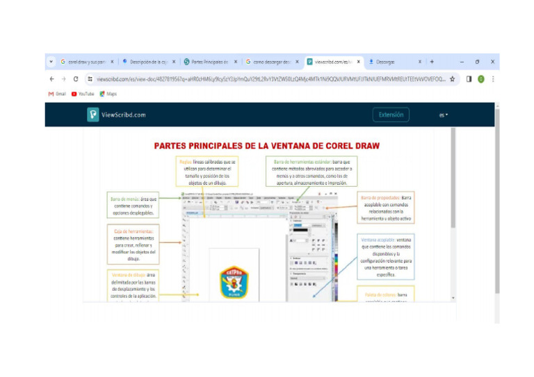 Corel Draw y Sus Partes | PDF