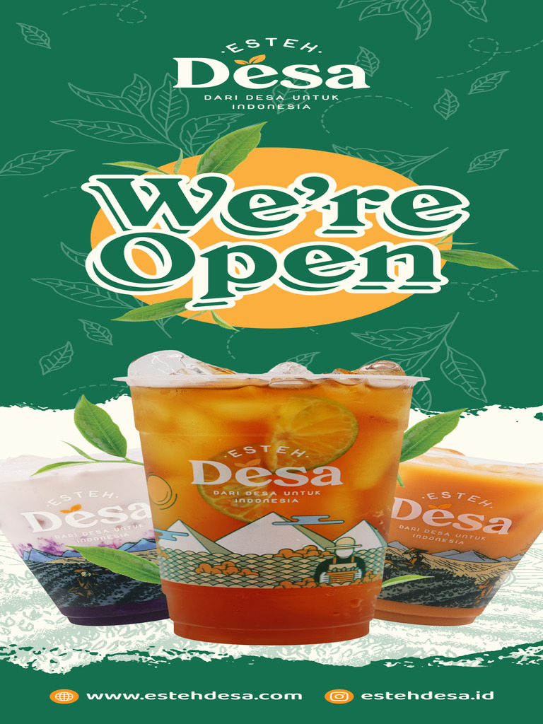 (NEW) Es Teh Desa - MMT X-Banner - Lebar 60 CM X Tinggi 160 CM - We'Re ...