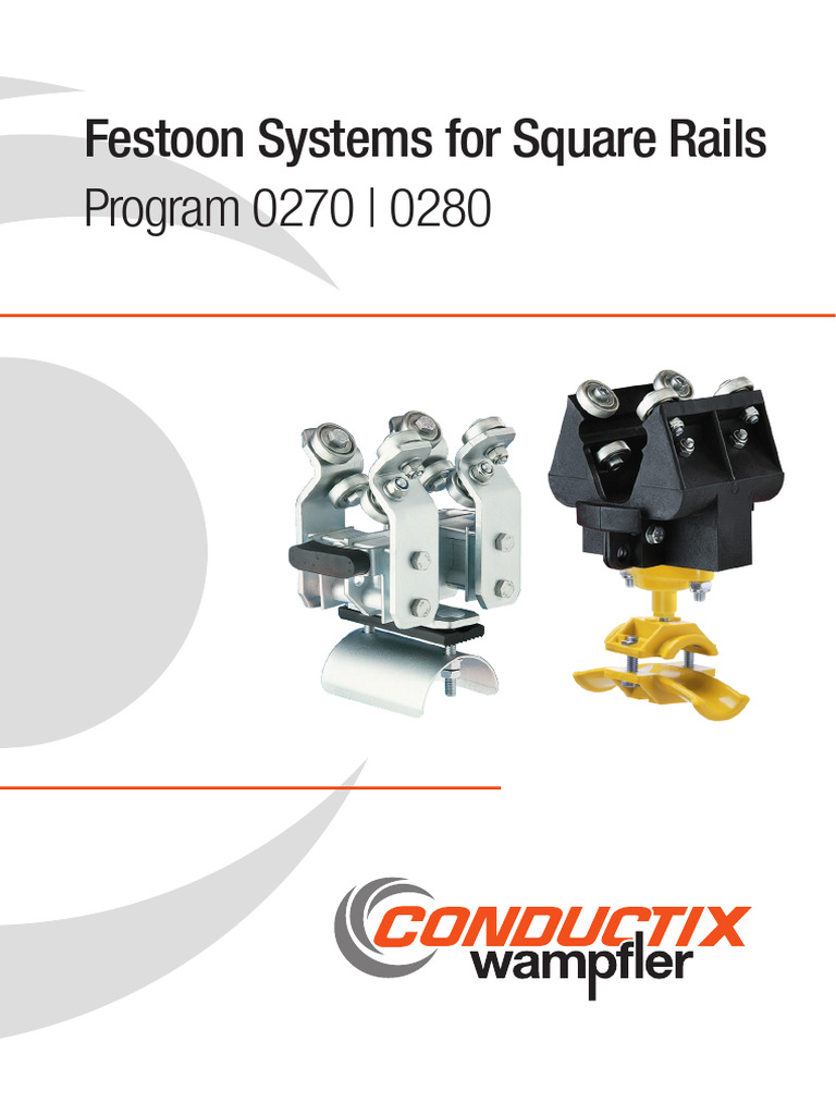 Square Rail Festoon Systems Guide | PDF | Bearing (Mechanical ...