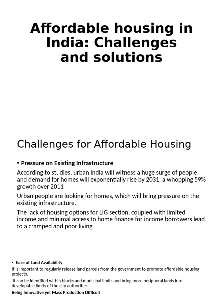 Affordable Housing in India | PDF | Microfinance | Affordable Housing