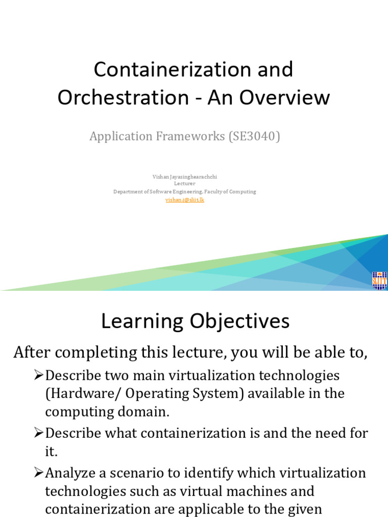 Containerization and Orchestration - An Overview | PDF | Cloud Computing | Virtual Machine