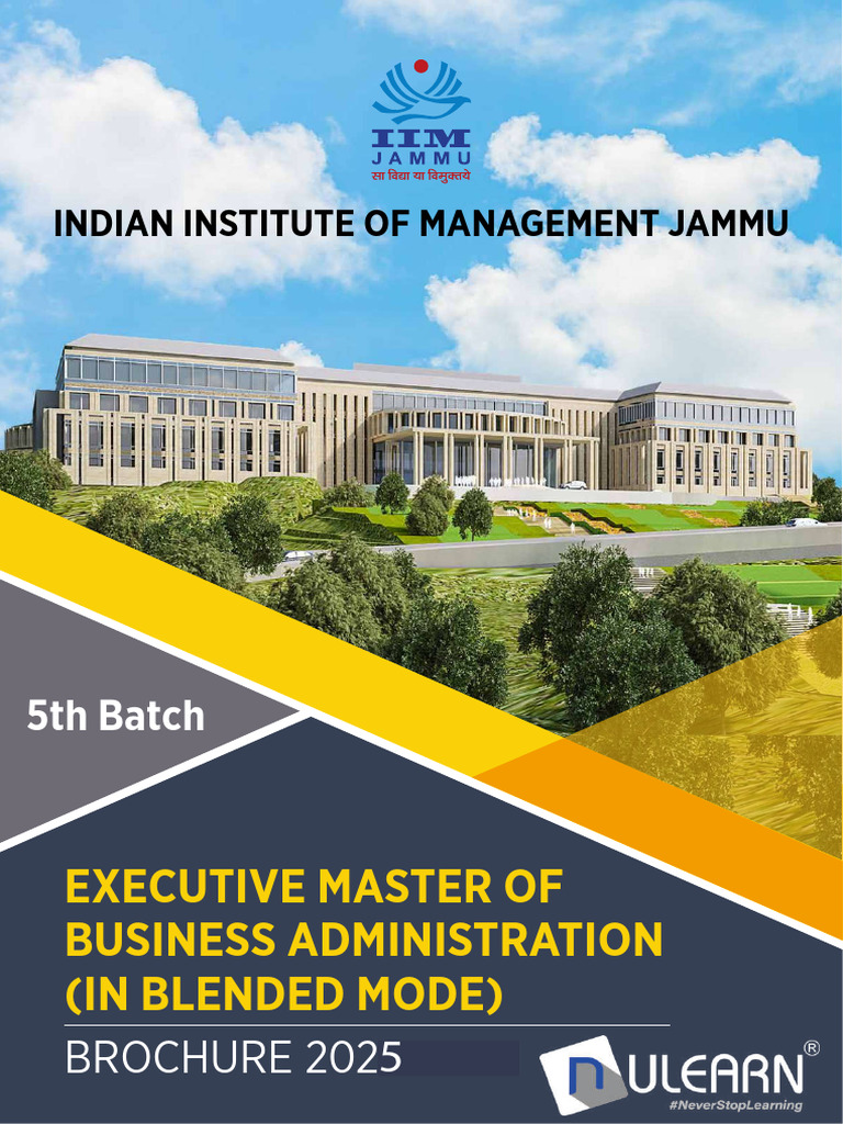 Executive MBA IIM Jammu | PDF | Master Of Business Administration | Economies