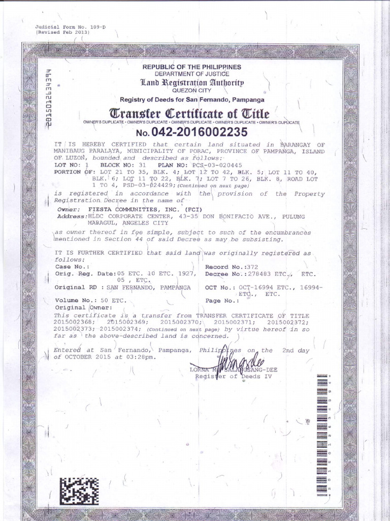 Block 31 - Lot 1 | PDF