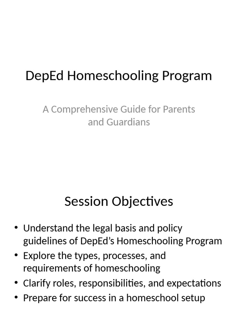 DepEd Homeschooling Orientation 1hour With Notes | PDF | Homeschooling ...