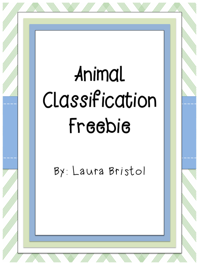 Animal Classification FREEBIE | PDF | Amphibian | Mammals