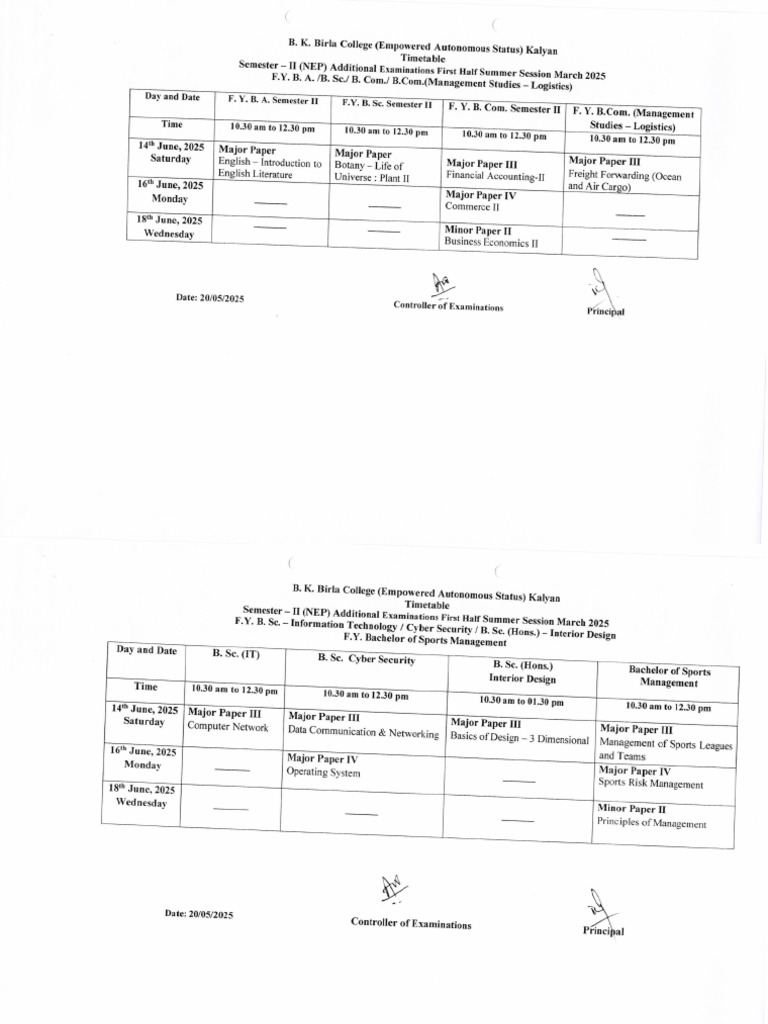 Ug Sem-II, IV & Vi and PG Sem-II & IV (Nep & Old) Additional ...