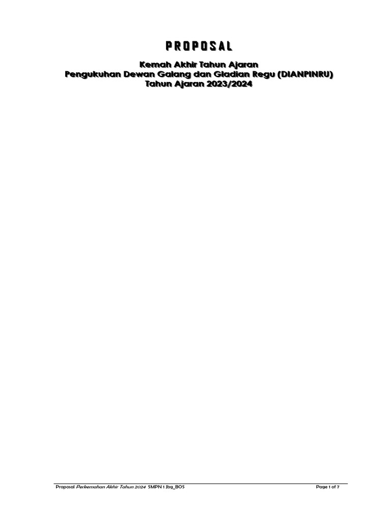 Proposal Perkemahan Pramuka SMPN 1 Jbg 2024 | PDF