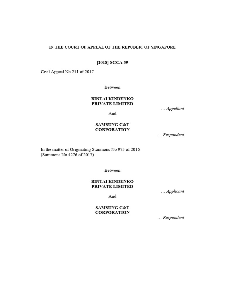 2018 - (SOPA-CA-breach of Natural Justice) Bintai Kindenko V Samsung ...