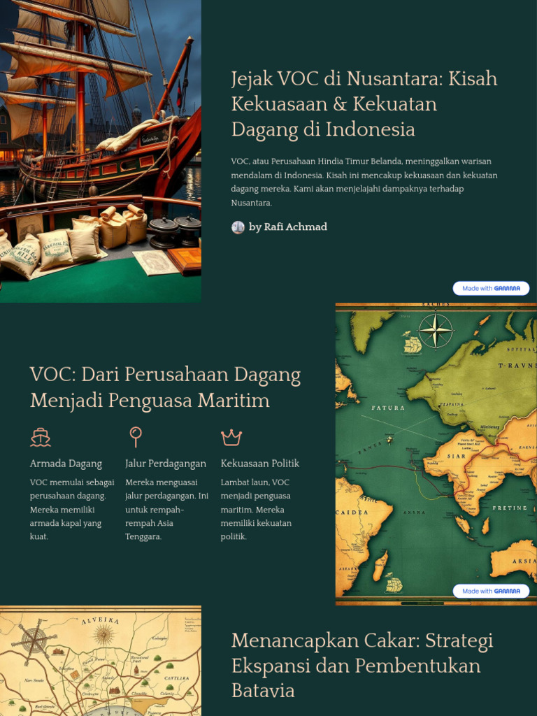 Kekuasaan dan Jalur Perdagangan VOC | PDF