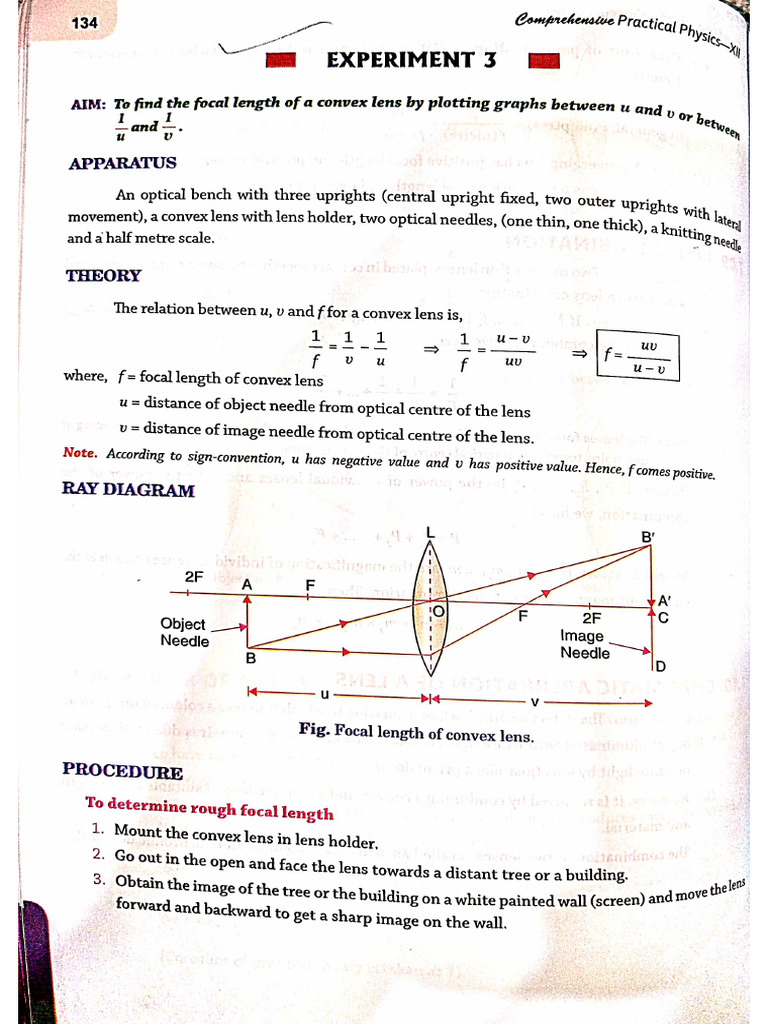 Experiment 6 - CONVEX LENS | PDF