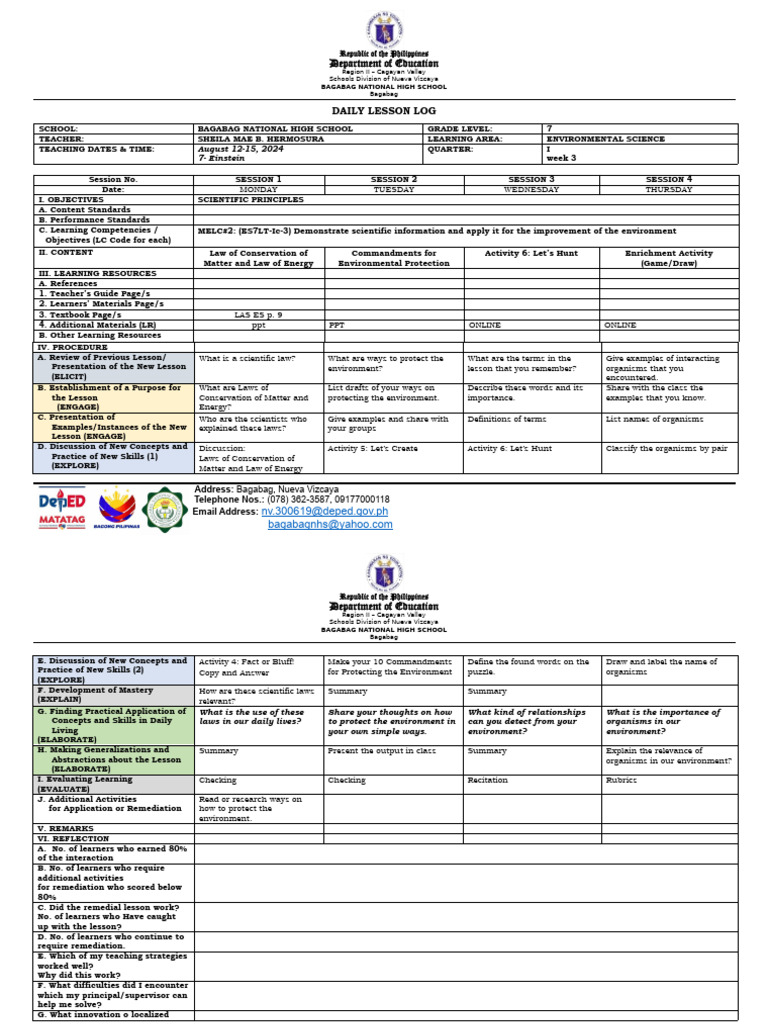 Fm Stp 001 Dll q1 Wk3 | PDF | Teachers | Learning