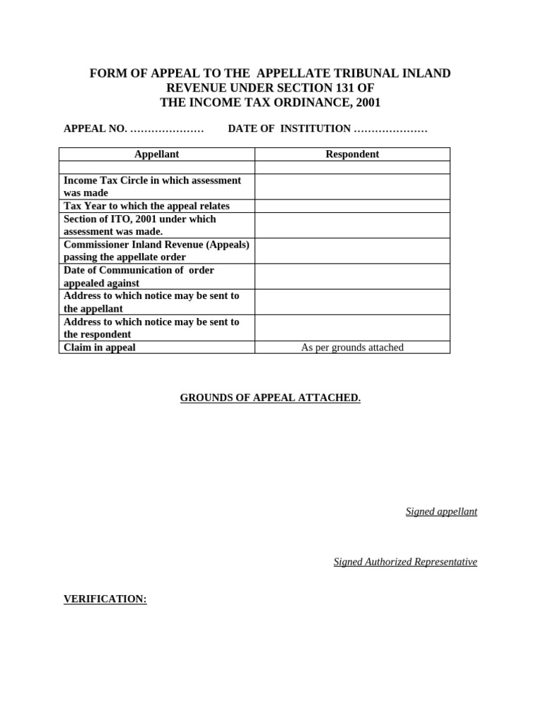 Appeal Form for Inland Revenue Tribunal | PDF | Payments | Taxation
