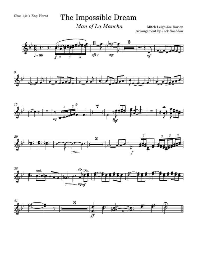 Sueño Imposible Oboe | PDF | Teatro musical