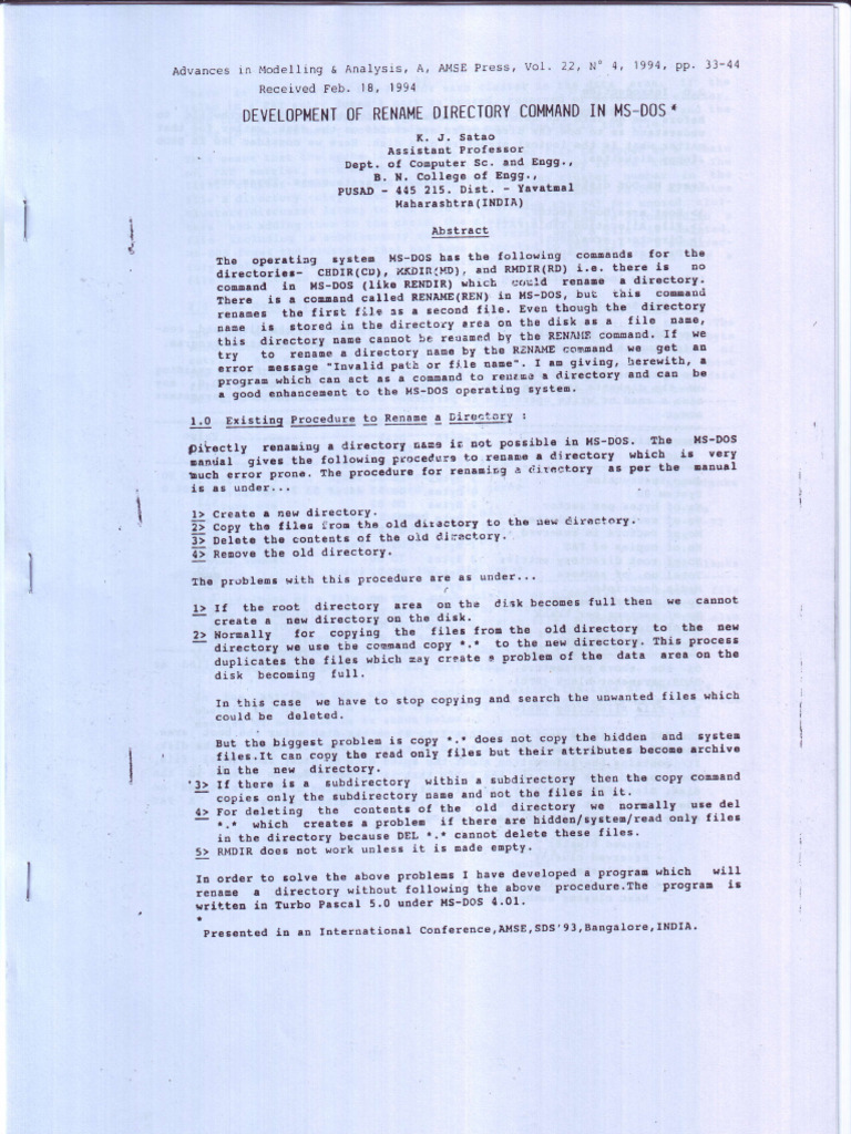 KJS JOURNAL PAPER 2,Development of Rename Directory Command in MS-DOS ...