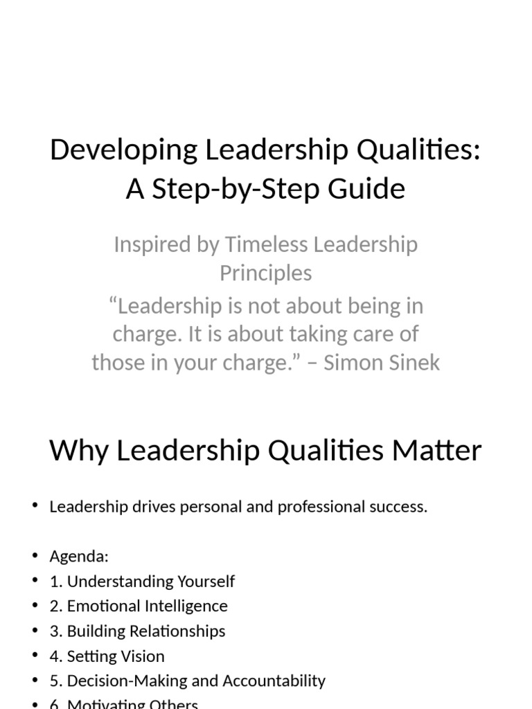 Leadership Qualities Presentation | PDF | Leadership | Motivational