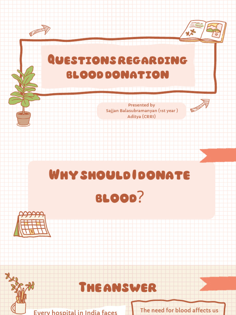 Importance of Blood Donation Explained | PDF